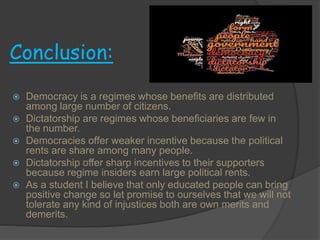 Democracy vs dictatorship | PPTX
