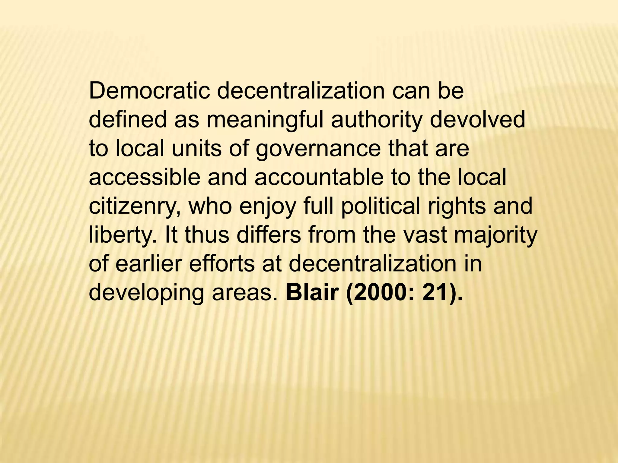 Democratic decentralization | PPTX