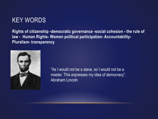 Democratic citizenship | PPTX