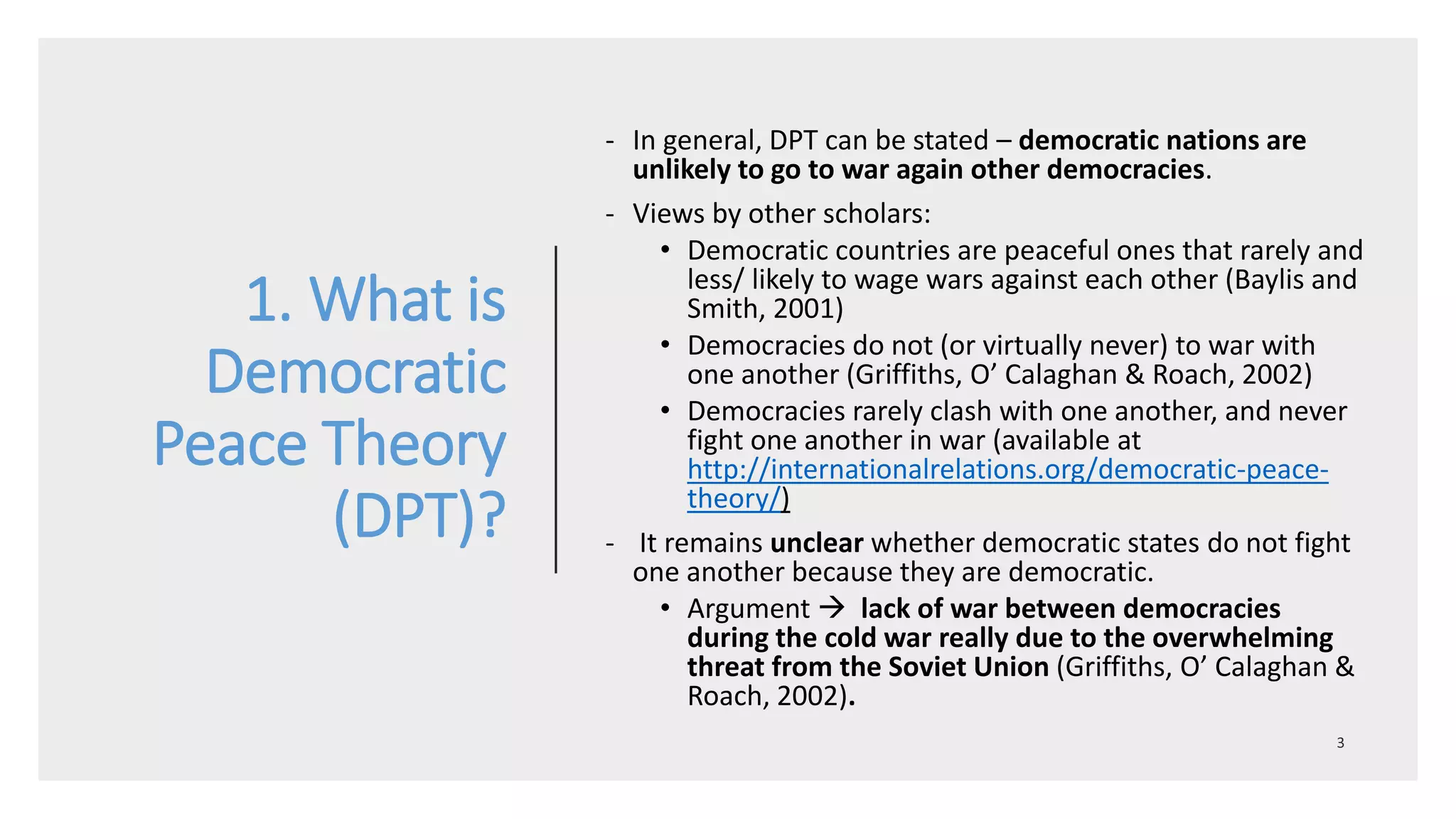 Democratic peace theory uc cambodia | PPTX