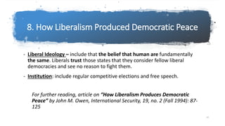 Democratic peace theory uc cambodia | PPTX