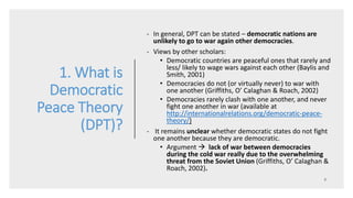 Democratic peace theory uc cambodia | PPTX