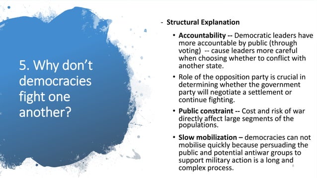 Democratic peace theory uc cambodia | PPTX | Civic affairs | Politics