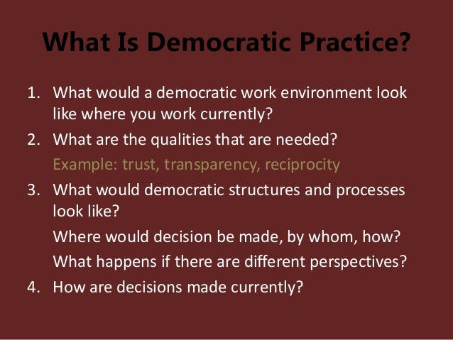 Democratic Practices and Inclusive Excellence