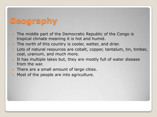 Democratic republic of the congo presentation | PPTX