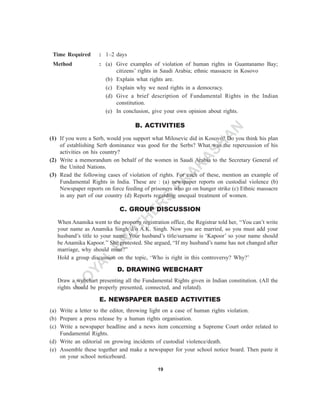 Democratic rights of class 9 | PDF