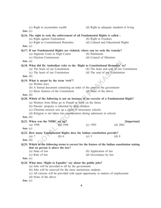 Democratic rights of class 9 | PDF