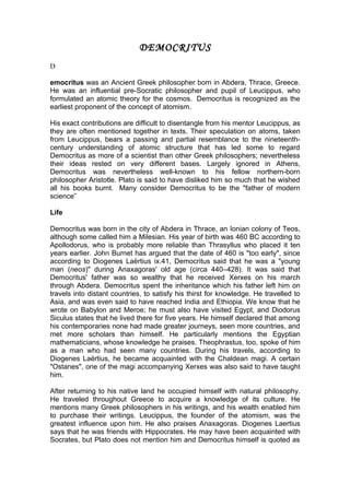 Democritus | DOC