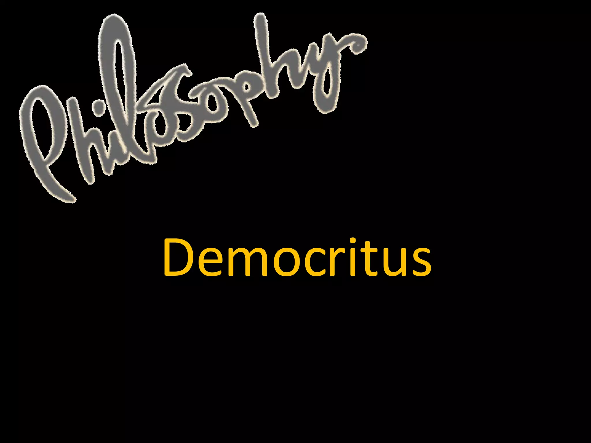 Democritus | PPT