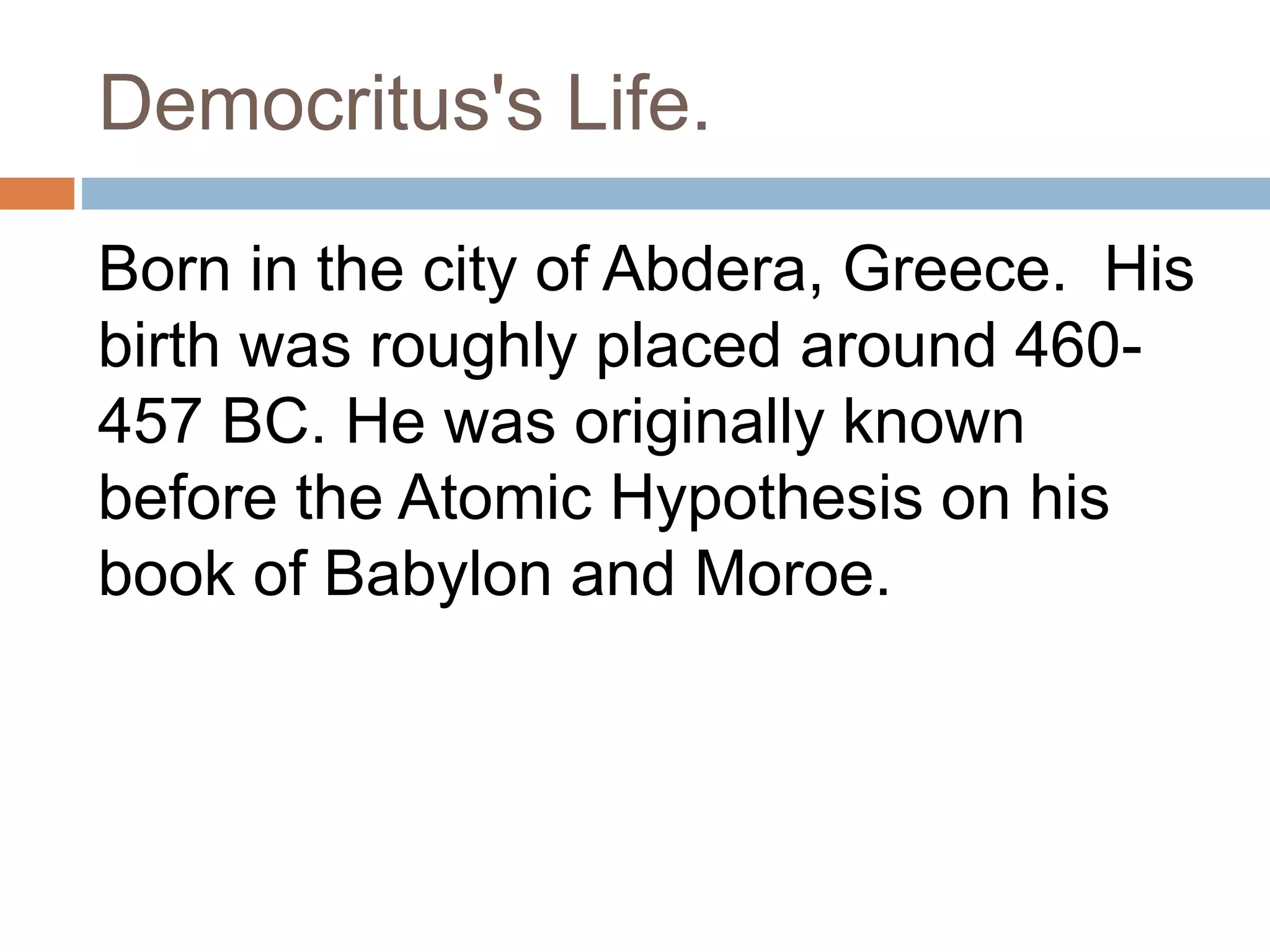 Democritus | PPTX