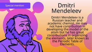 timeline of the atomic models in science chemistry | PPTX