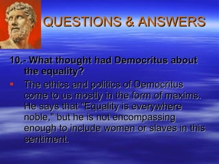 Democritus presentacion ppt | PPT