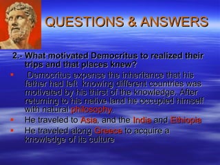 Democritus presentacion ppt | PPT
