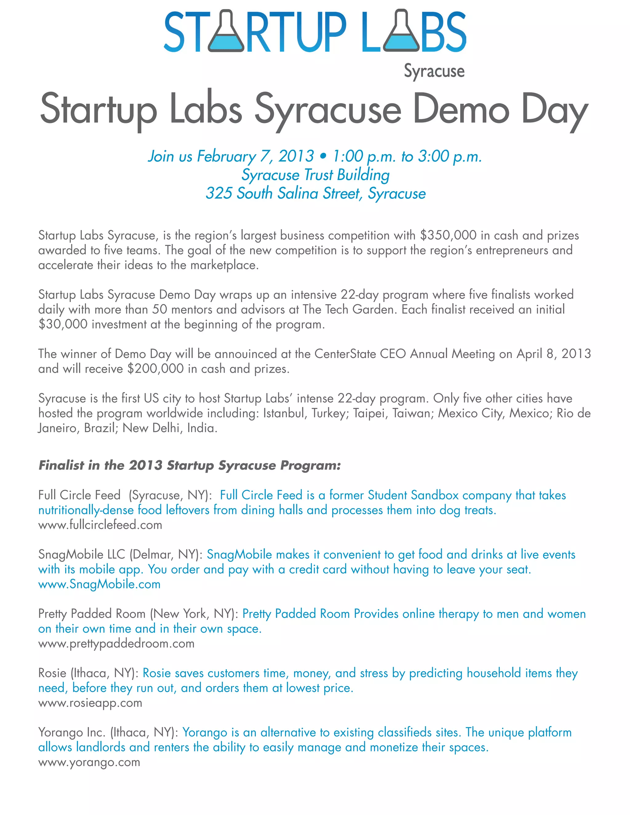 Demo day flier | PDF