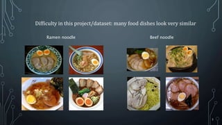 Transfer Learning Neural Network implementation for food recognition | PPT