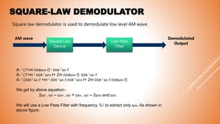 Demodulation of AM wave | PPTX