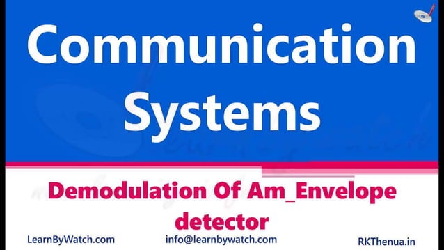 Demodulation of am envelope detector | PPTX