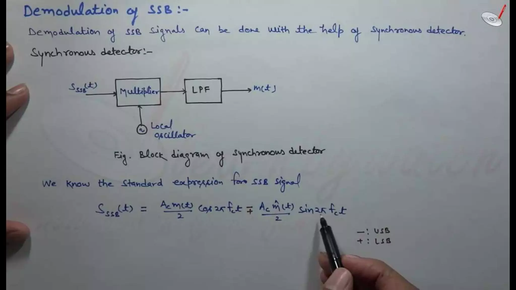 Demodulation of ssb synchronous detector | PPTX | Technology & Computing
