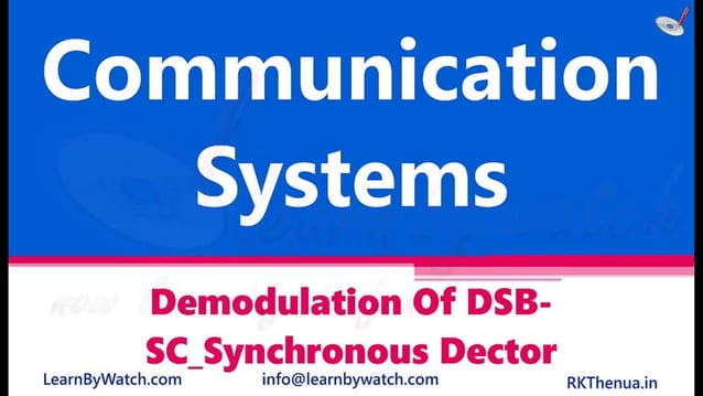 Demodulation of ssb synchronous detector | PPTX | Technology & Computing