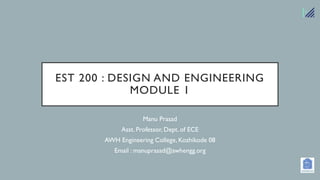 Design and engineering DE Module 1 NOTES | PDF