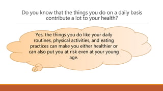 LIFESTYLE AND WEIGHT MANAGEMENT (Physical Activity and Eating Habits ...