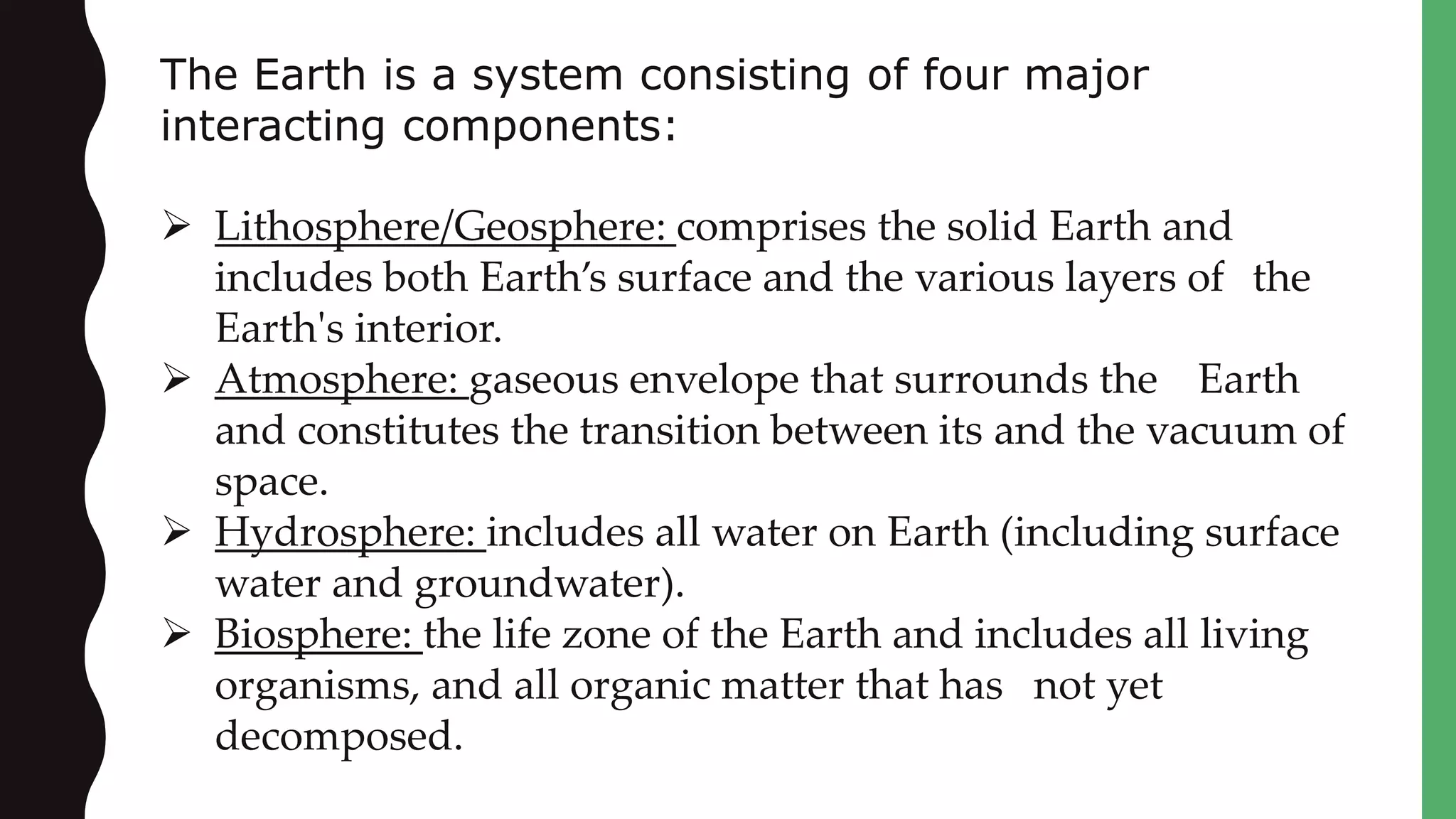 Earth and Life Science - Earth Subsystems Grade 11 | PPTX