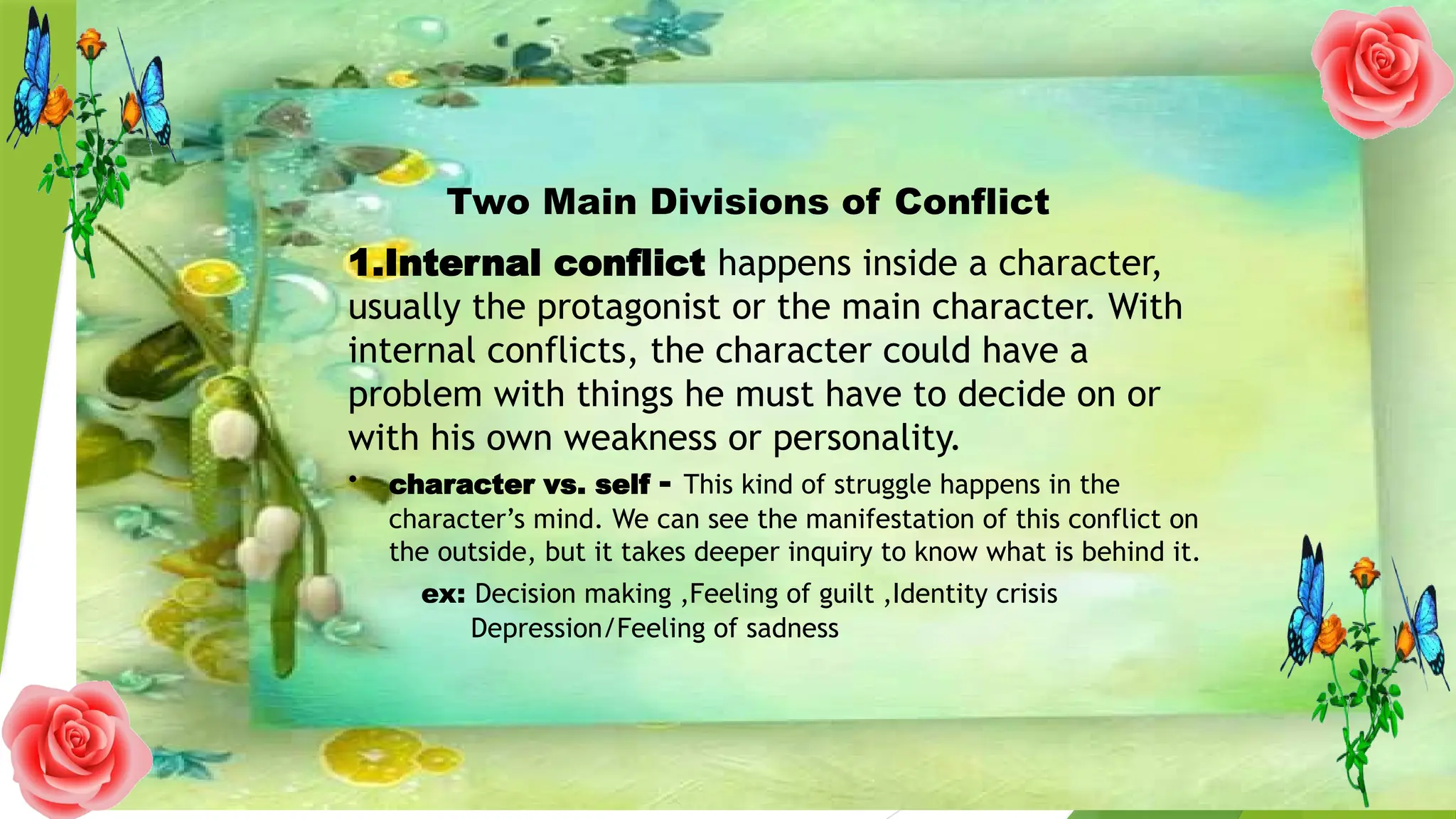 powerpoint presenatation for grade 7 on the types of conflict | PPTX