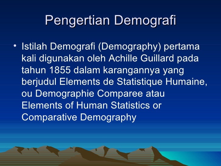 Demografi 1