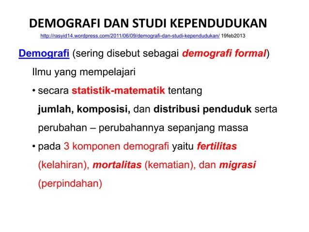 Demografi dan studi kependudukan