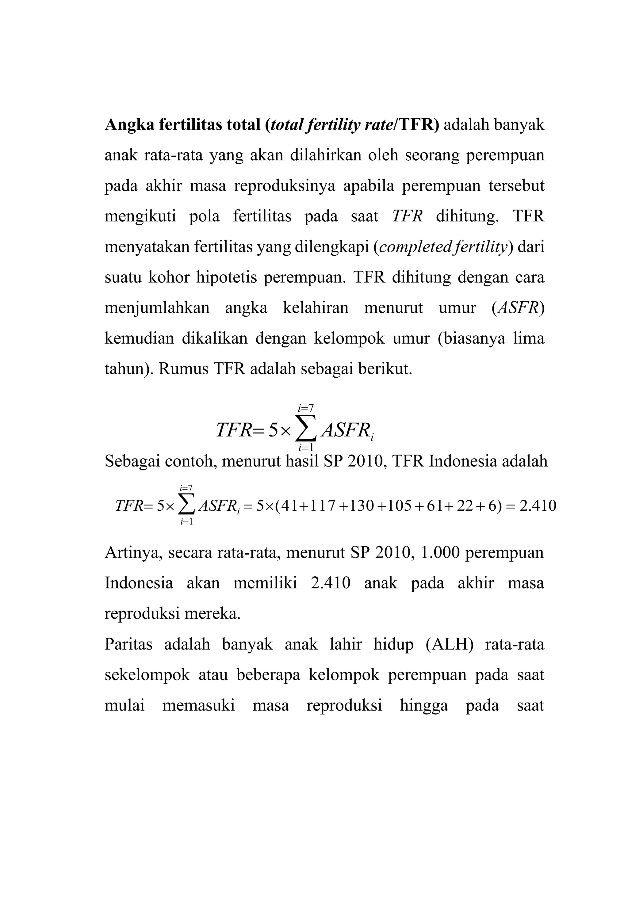 Demografi terapan modul 2 fertilitas | PDF