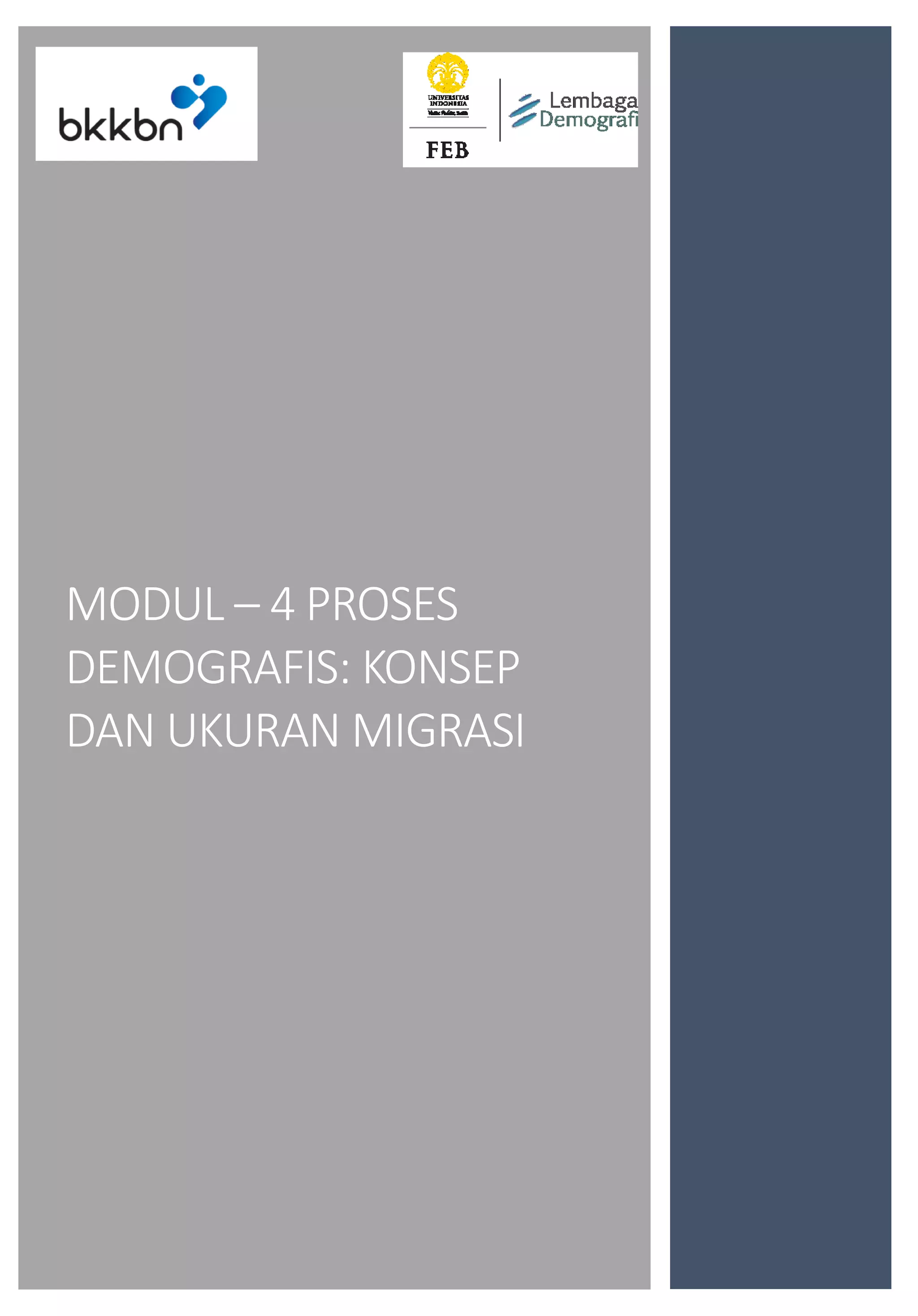Demografi terapan modul4 migrasi | PDF