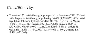 Demograhic environment of nepal | PPT
