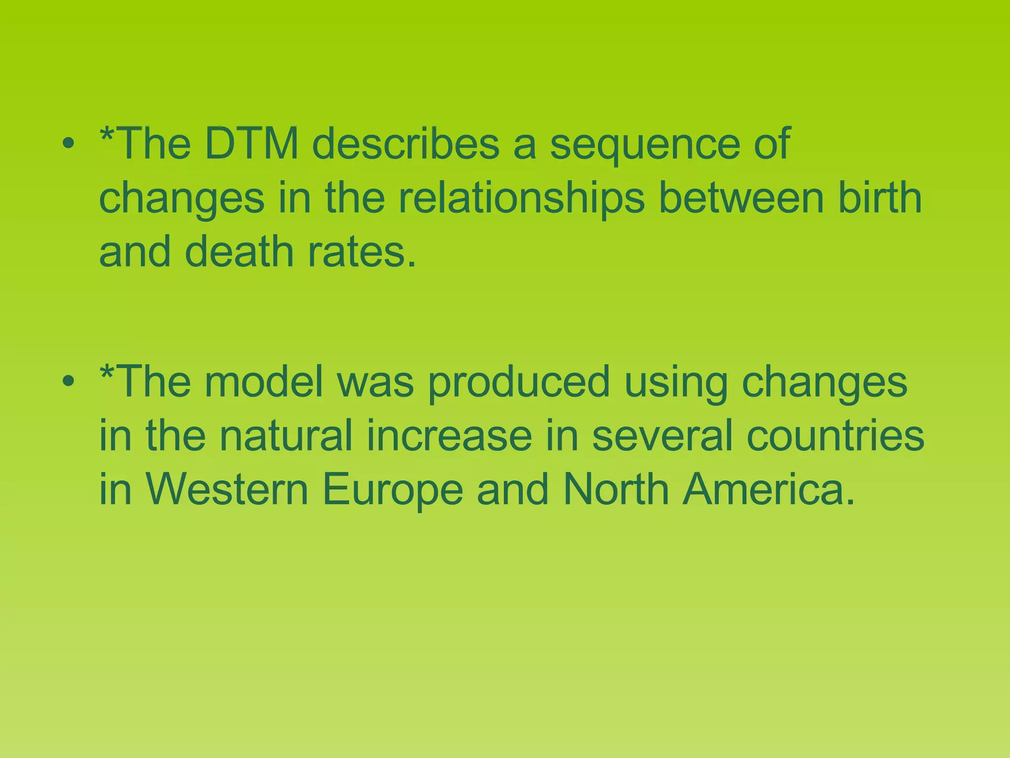 Demographic Transition Model | PPT