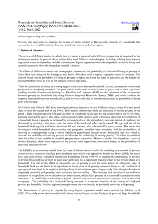 Demographic analysis of poverty | PDF