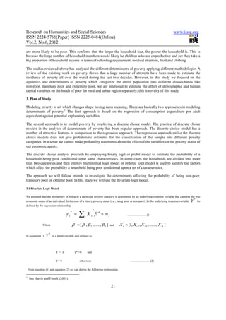Demographic analysis of poverty | PDF