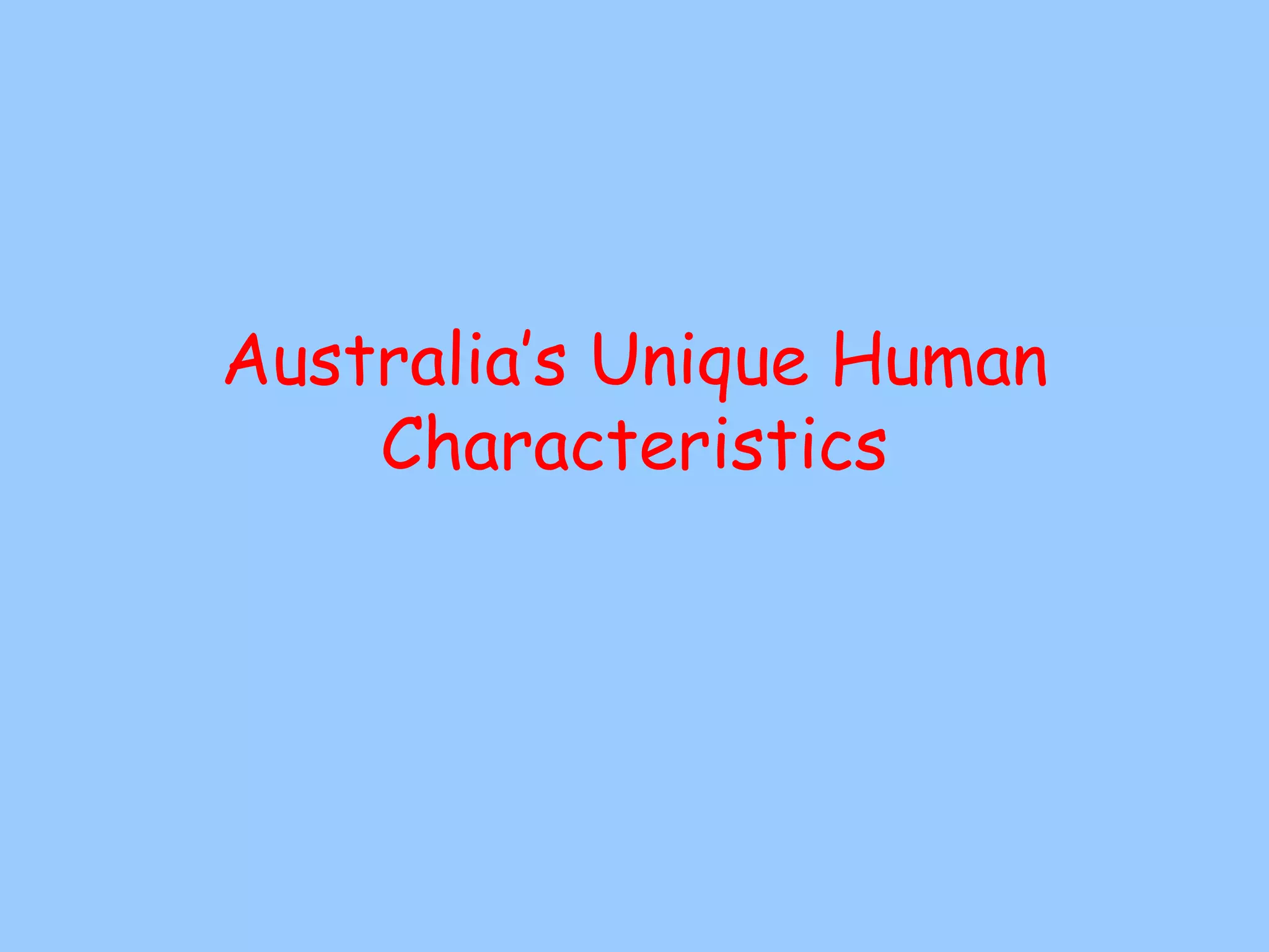 Demographic Characteristics of Australia (2013) | PPT