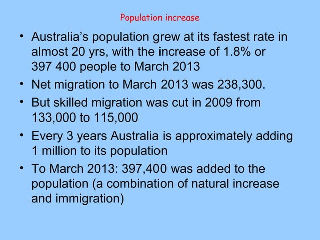 Demographic Characteristics of Australia (2013) | PPT