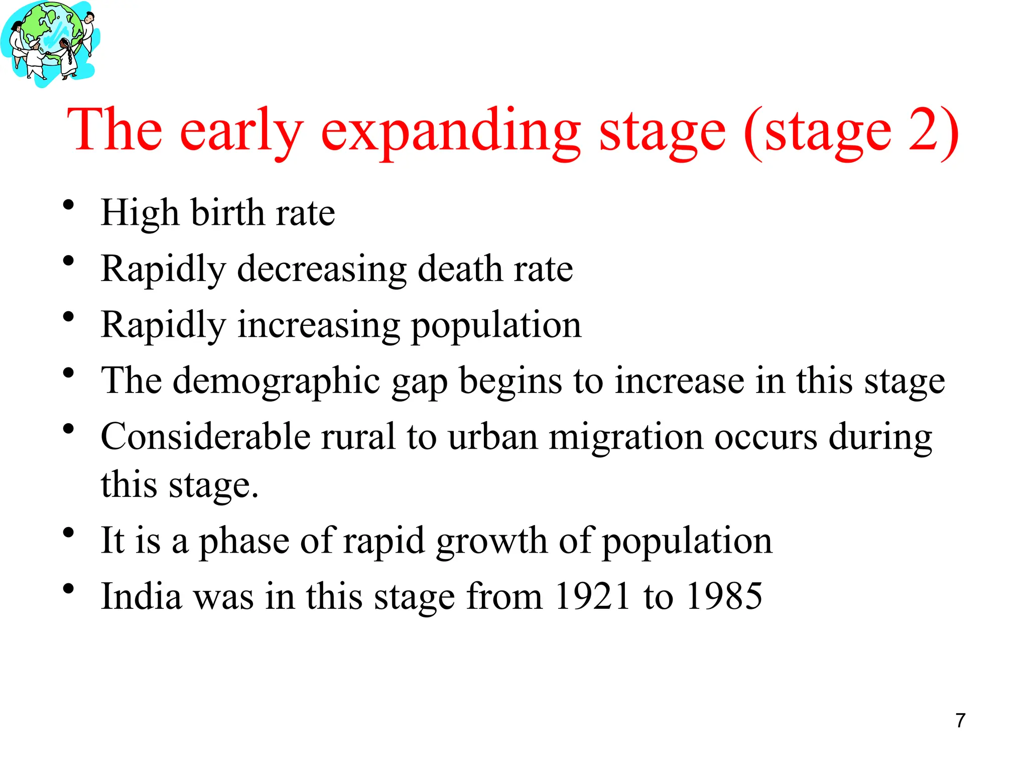 Demography and stages of demographic cycle | PPTX