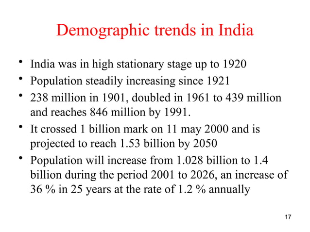 Demography and stages of demographic cycle | PPTX