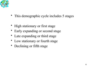 Demography and stages of demographic cycle | PPTX