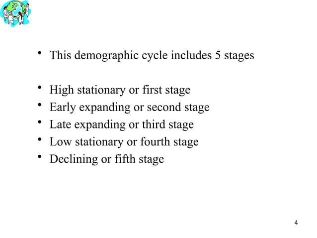 Demography and stages of demographic cycle | PPTX