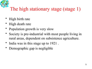 Demography and stages of demographic cycle | PPTX