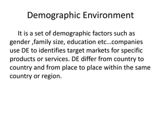 Demographic environment | PPTX