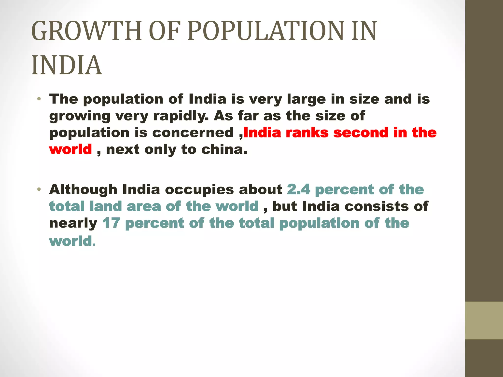 Demographic features of india | PPTX