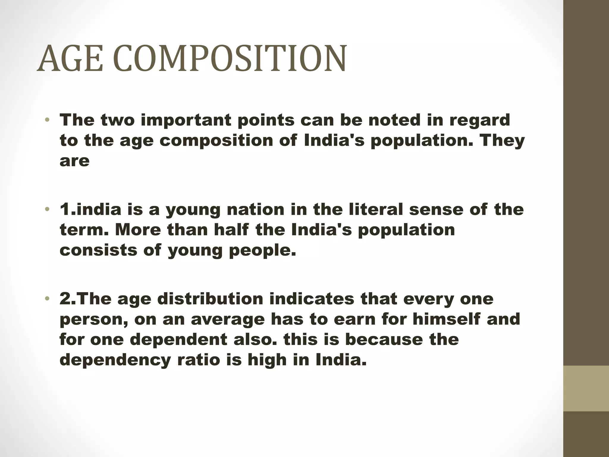 Demographic features of india | PPTX