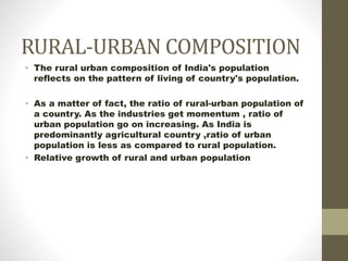 Demographic features of india | PPTX