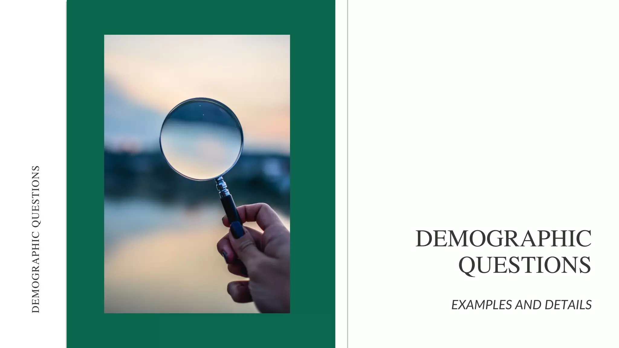 Demographic questions for your research | PDF