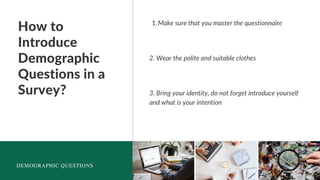 Demographic questions for your research | PDF