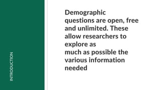 Demographic questions for your research | PDF