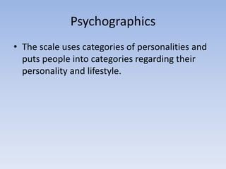 Demographics and Psychographics | PPTX